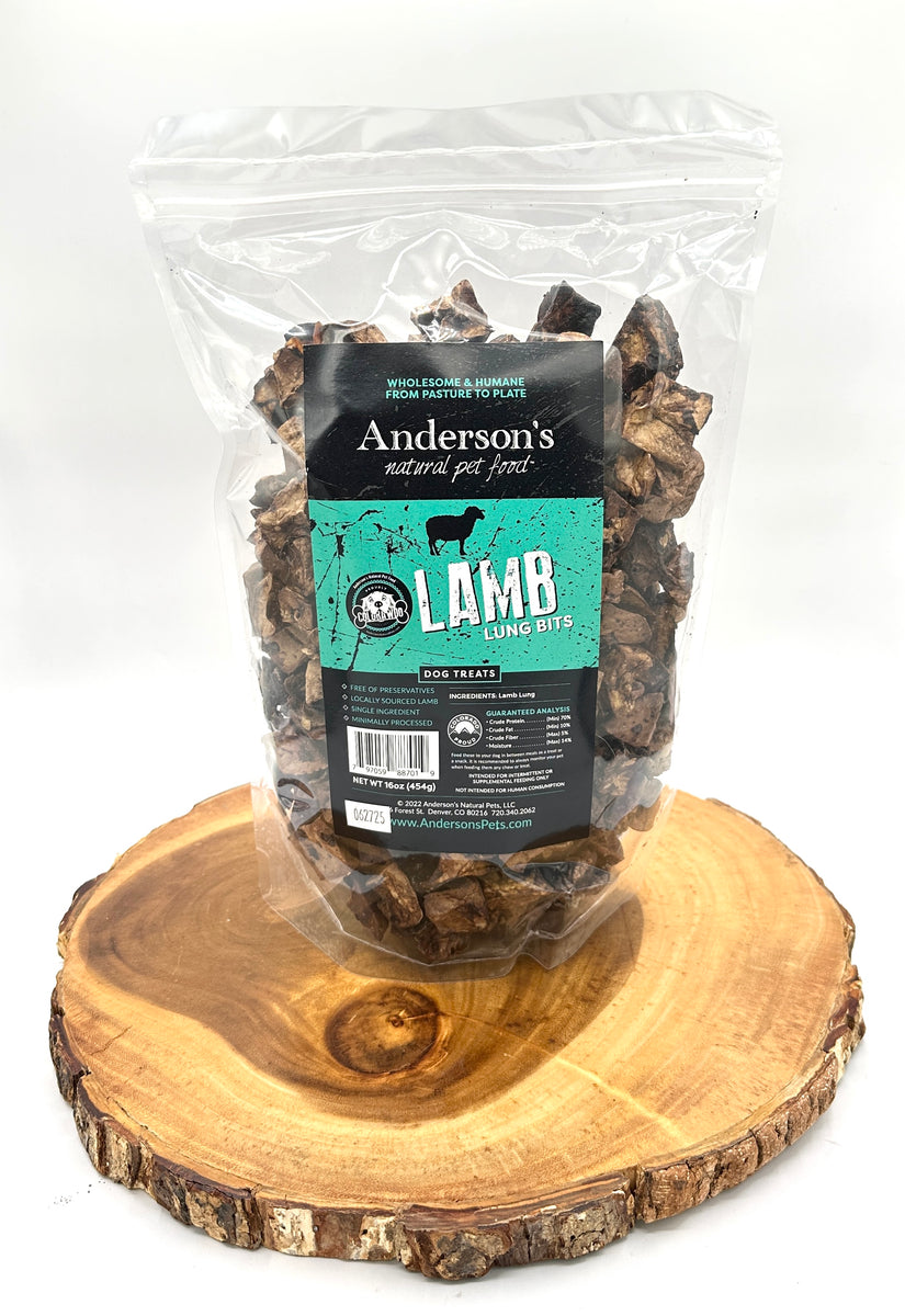Anderson's Lamb Lung Bits 16oz – Anderson's Natural Pet Food